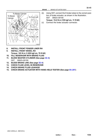 manual frenos corolla | PDF
