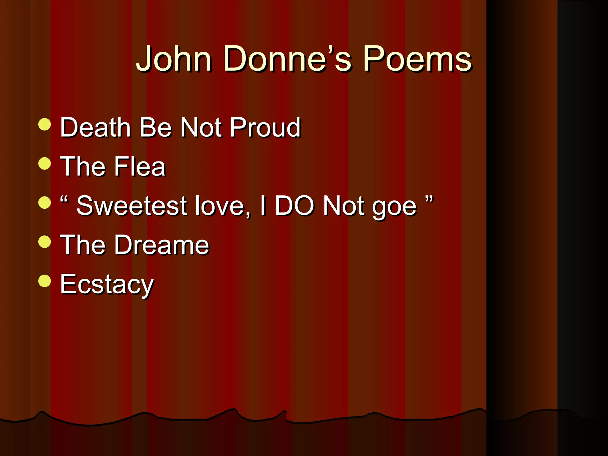 Metaphysical Analysis of Death be not proud | PPT