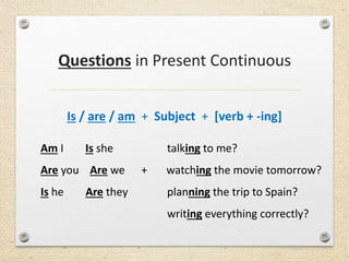 English Speaking Club: 3/2 Present Continuous Tense | PPT