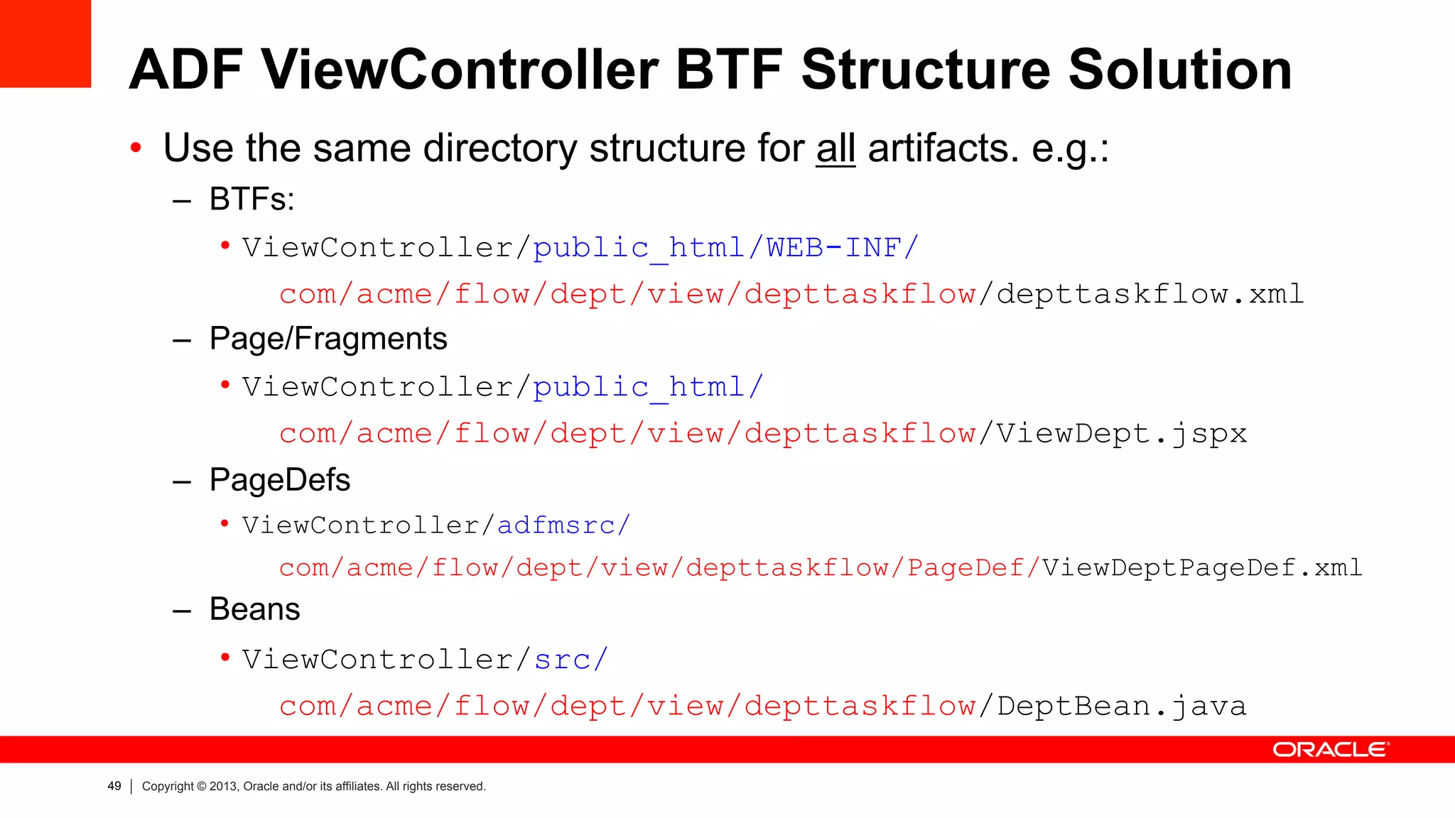 Oracle Adf Architecture Tv Development Naming Conventions And Project Layouts Ppt