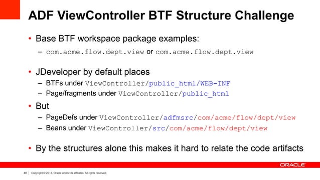 Oracle ADF Architecture TV - Development - Naming Conventions & Project Layouts | PPT