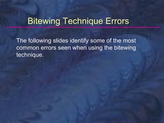 radiology-bitewing-technique | PDF