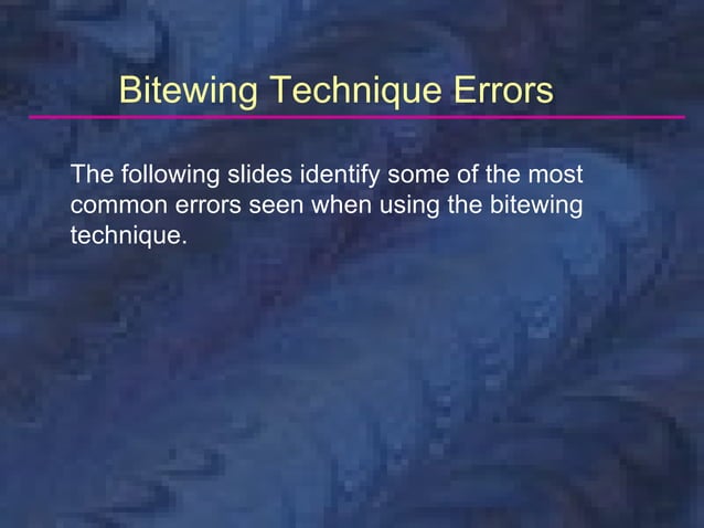 radiology-bitewing-technique | PDF | Dental Health | Diseases and ...