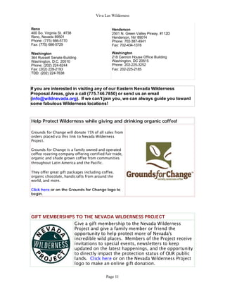 Spring 2004 Nevada Wilderness Project Newsletter | PDF