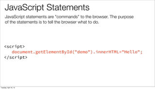 Introduction to JavaScript | PDF