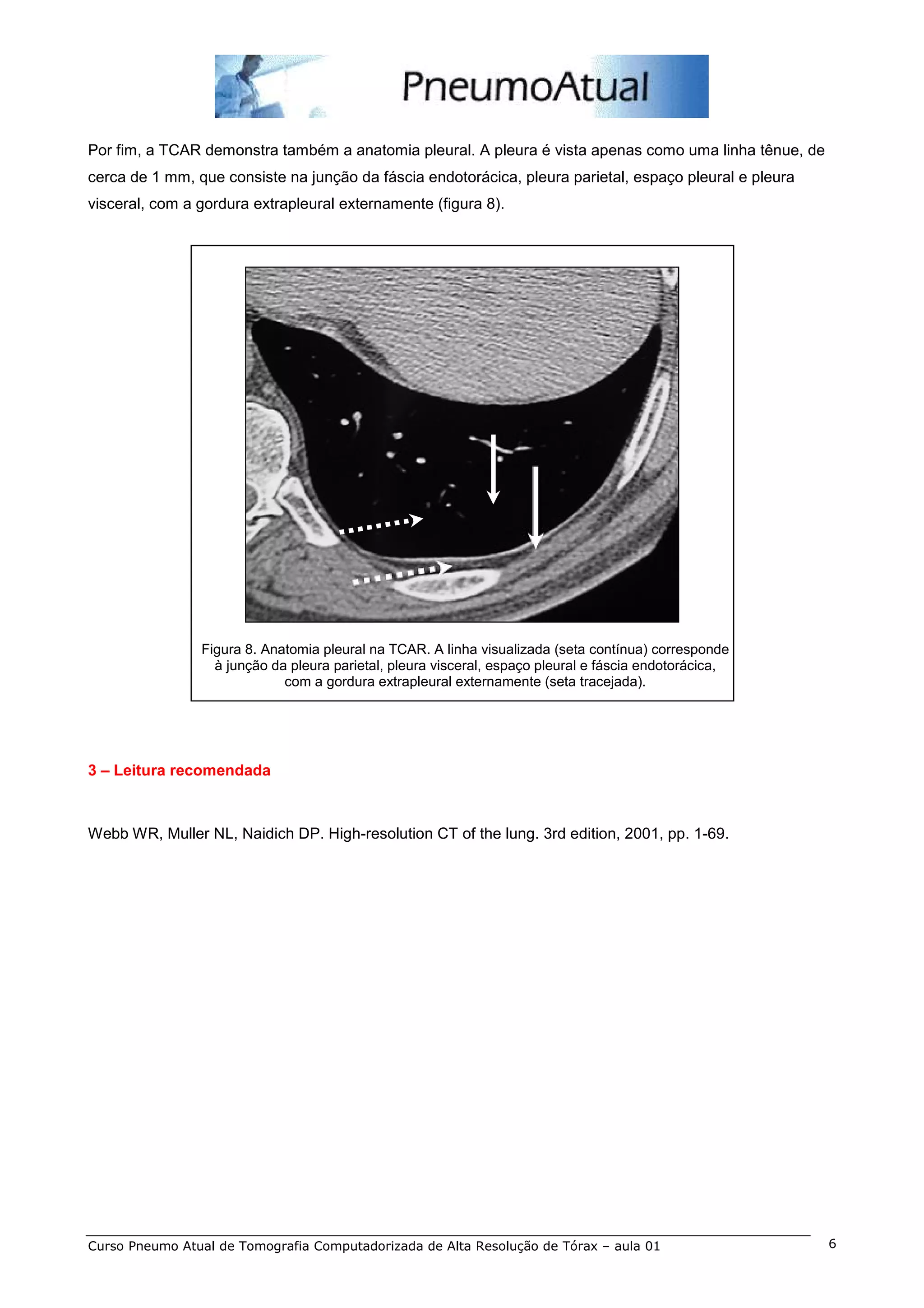 Aula 1 - tomografia de tórax de alta resolução | PDF