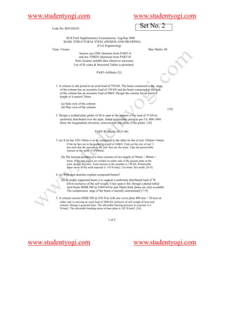 320103 Basic Structural Steel Design And Drawing | PDF