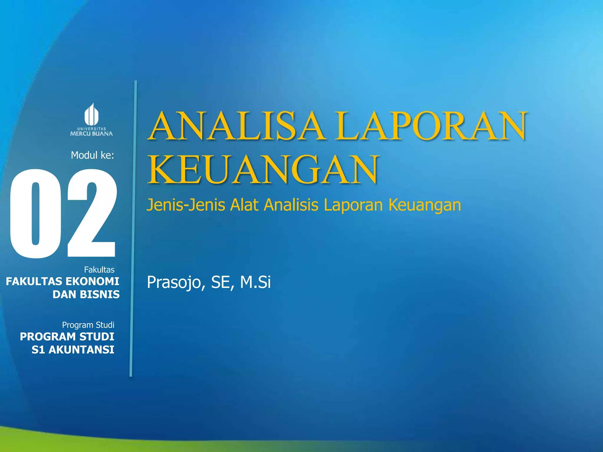 Analisis Laporan Keuangan Bab II | PPTX