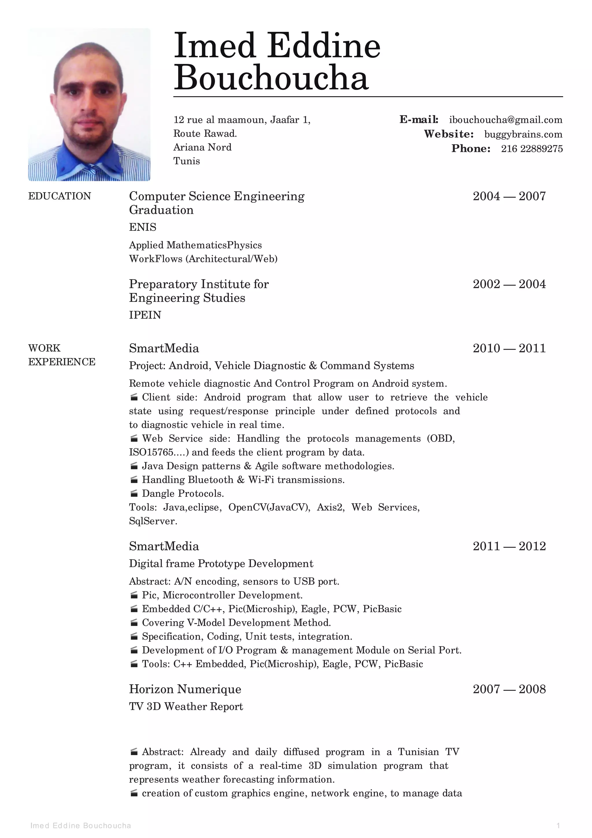 CV_Imed_Eddine_Bouchoucha | PDF