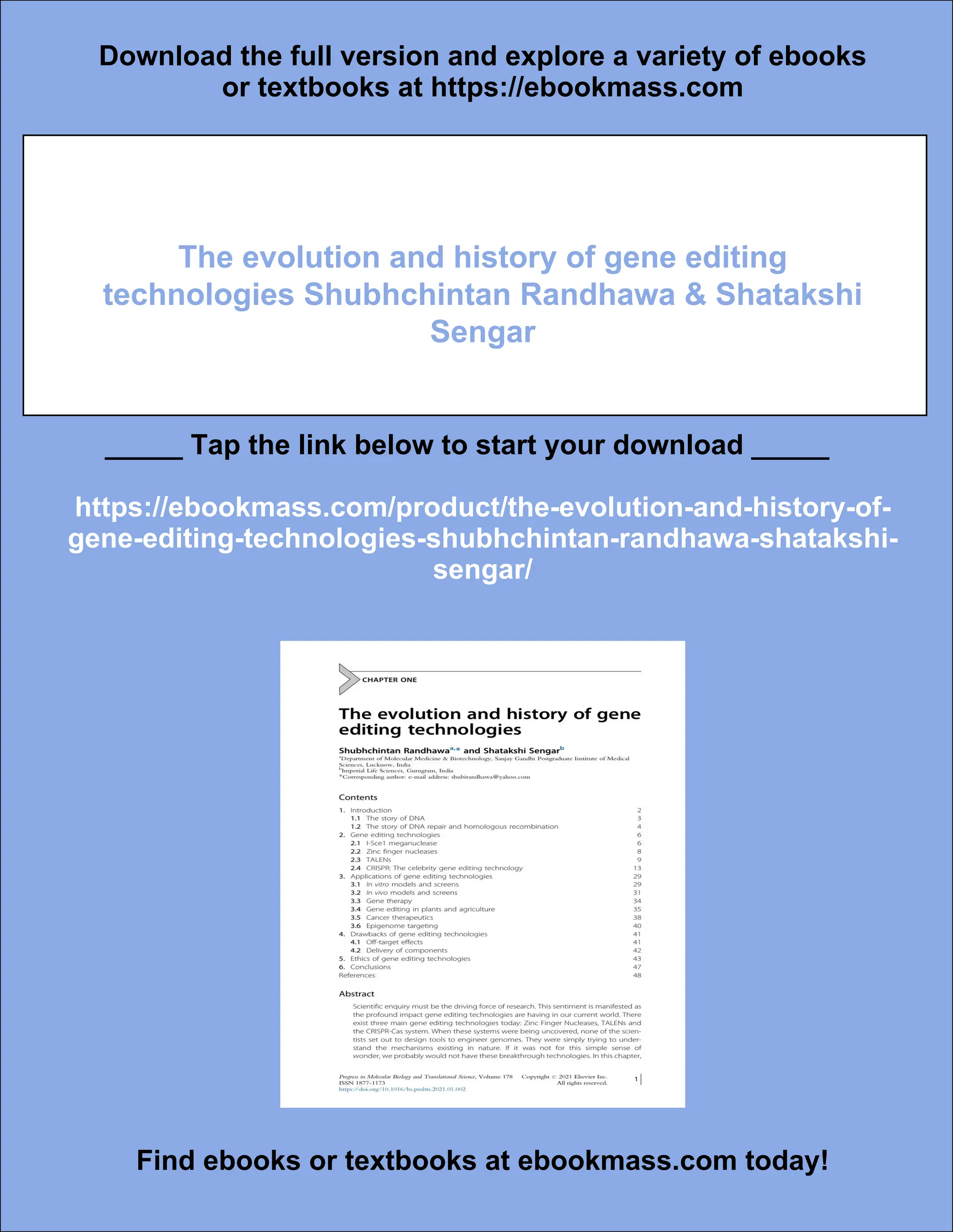 The evolution and history of gene editing technologies Shubhchintan ...