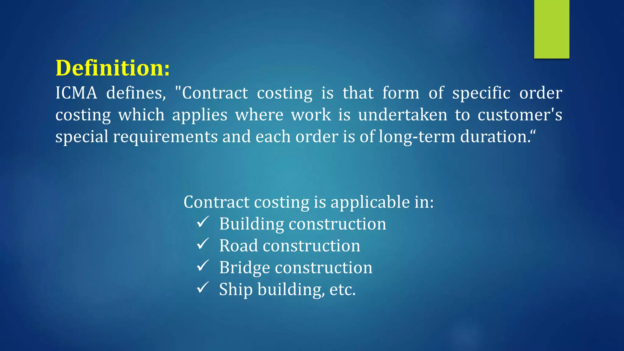 Contract Costing | PPTX