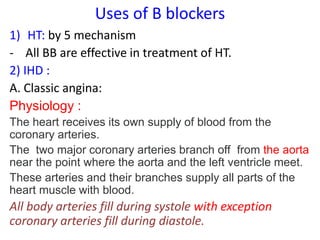 Beta blockers pharmacology || antihypertensives | PPT