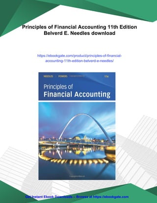 Principles of Financial Accounting 11th Edition Belverd E. Needles | PDF