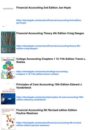 Principles of Financial Accounting 11th Edition Belverd E. Needles | PDF