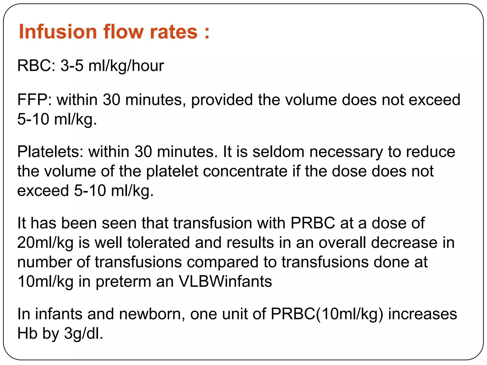 blood transfusion in neonates (British society of hematology) | PPTX