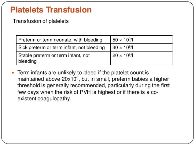 Platelet Transfusion