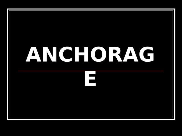 anchorage | PDF