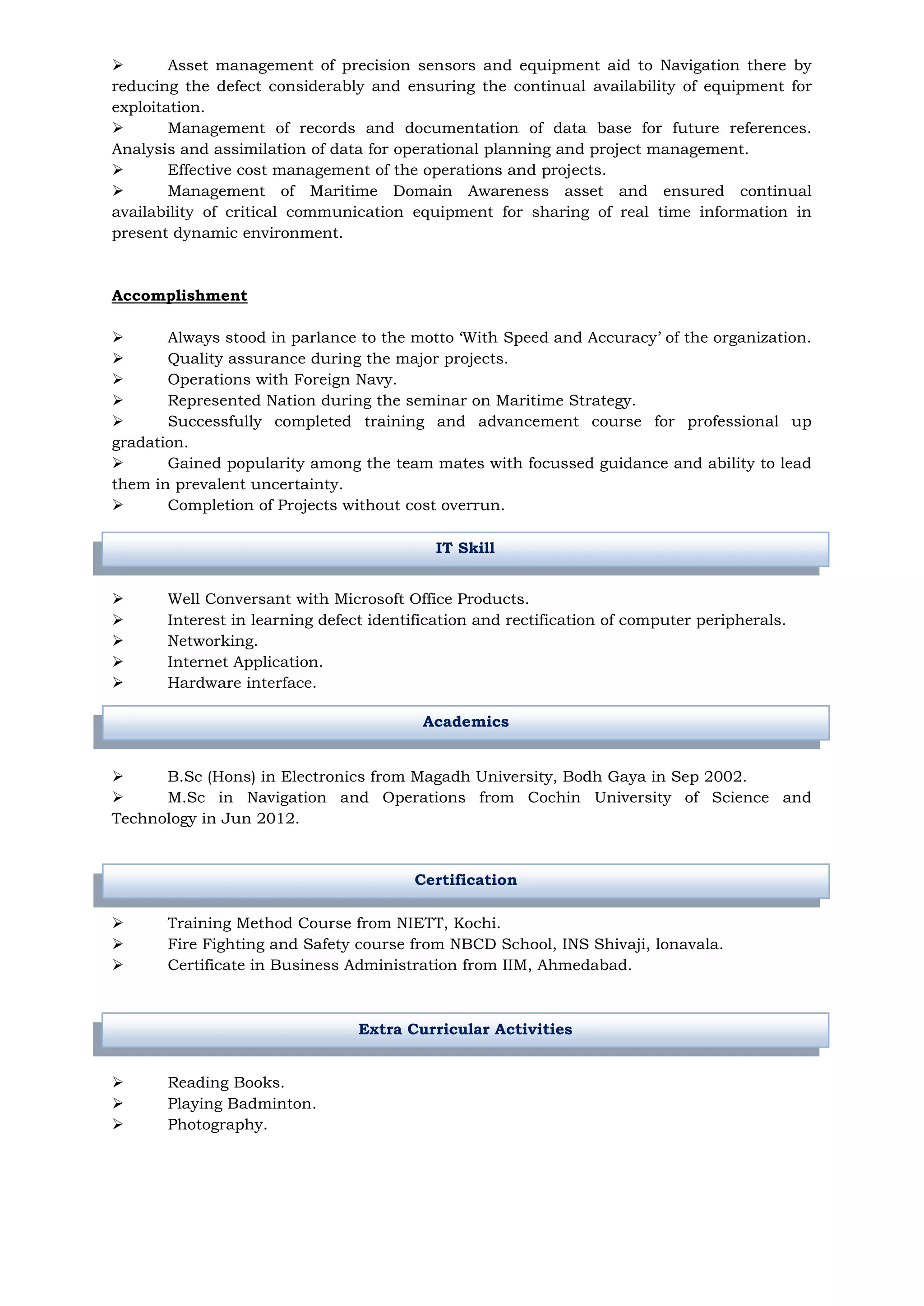 RESUME KUNDAN AFP1657 | PDF