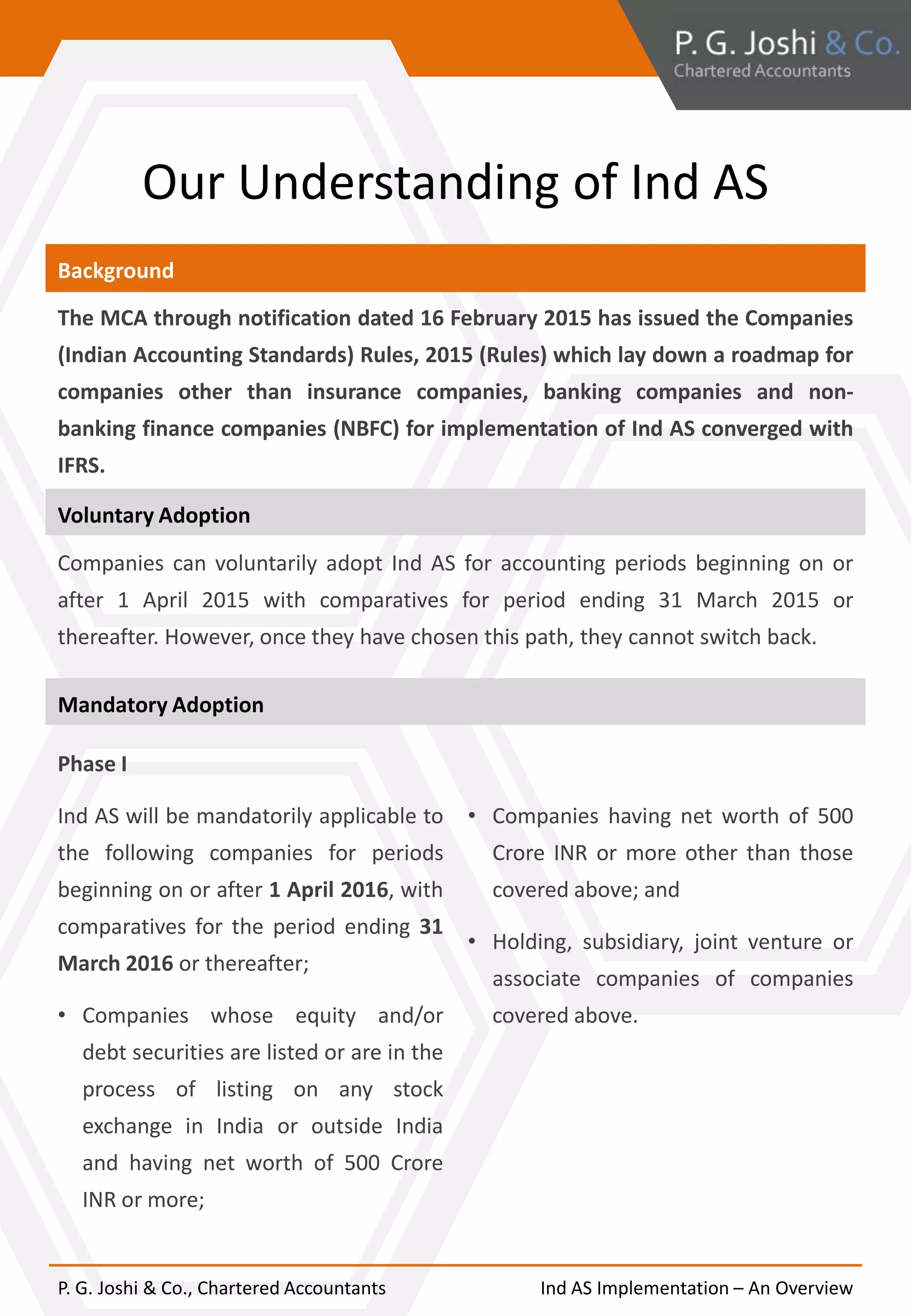 IND AS - An Overview | PDF