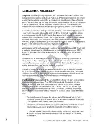 Teaching Adults: A 2014 GED Test Resource Book Sampler | PDF