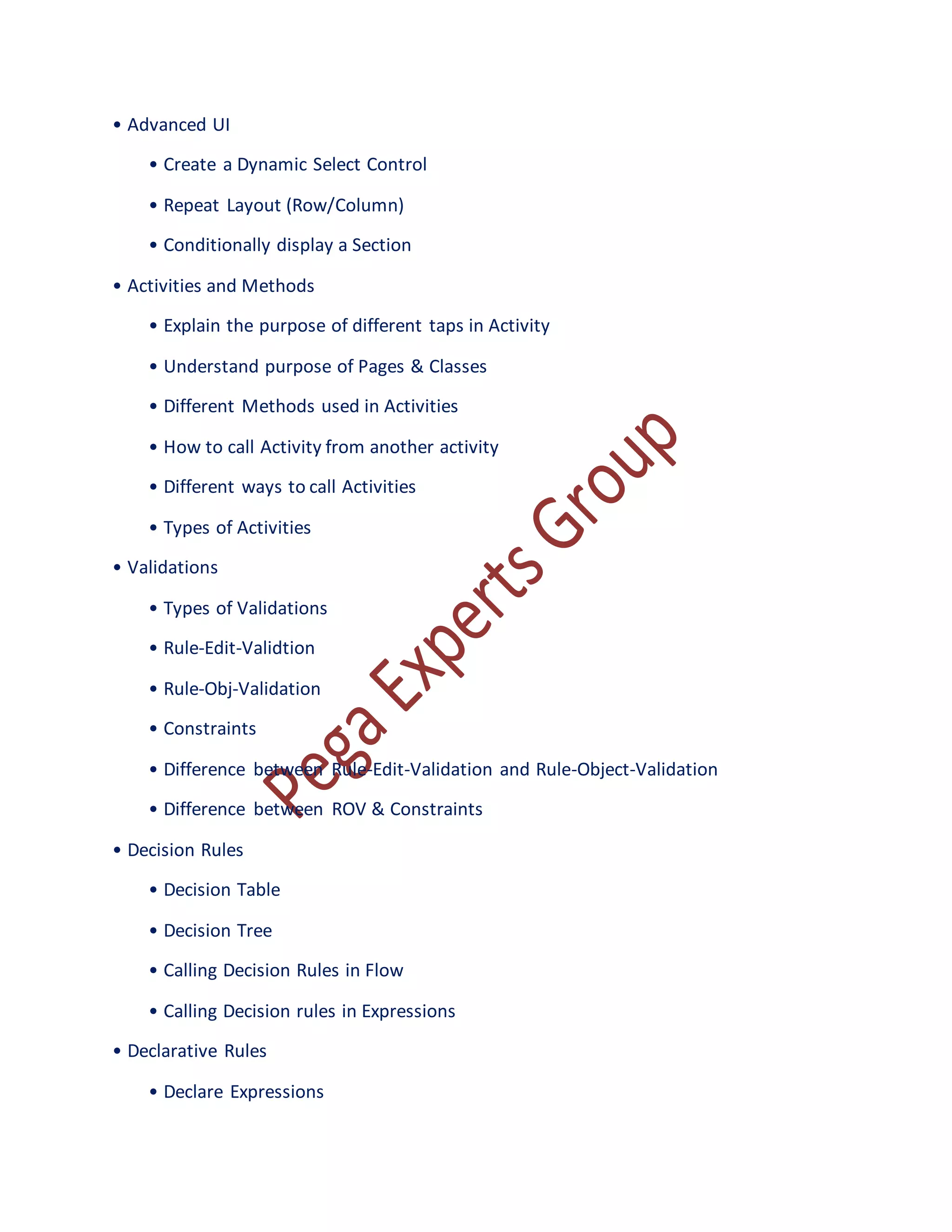 PEGA 7 Course Content | PDF