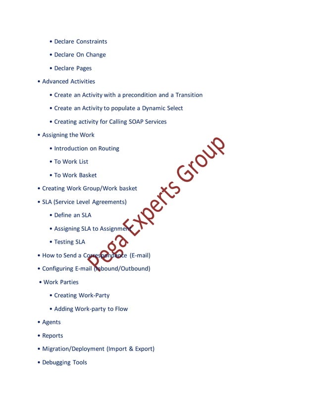 PEGA 7 Course Content | PDF