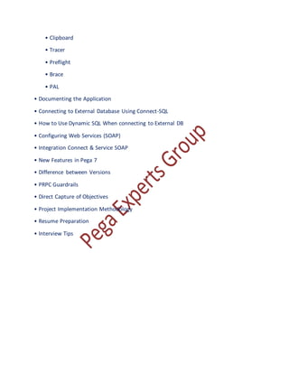 PEGA 7 Course Content | DOCX