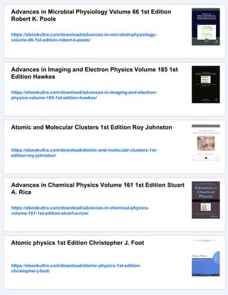 Advances In Atomic Molecular and Optical Physics Volume 66 1st Edition ...