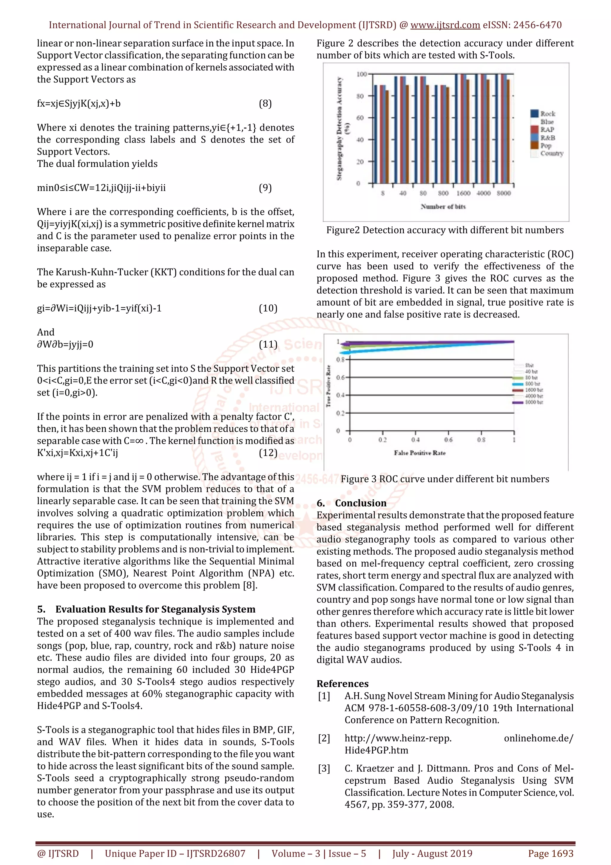 Audio Features Based Steganography Detection In Wav File Pdf