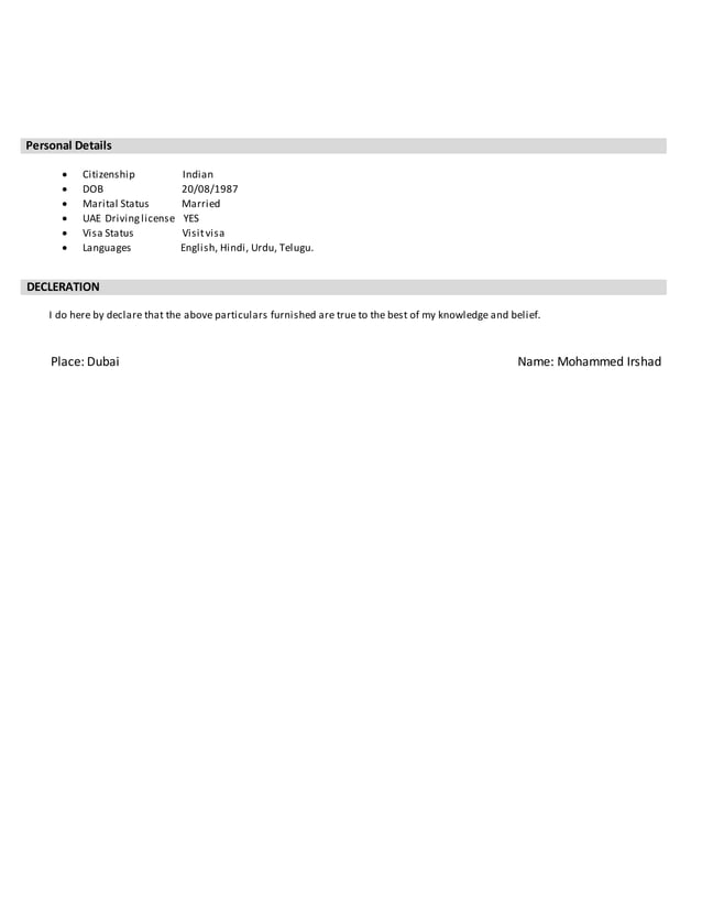 irshad update cv (3) | PDF