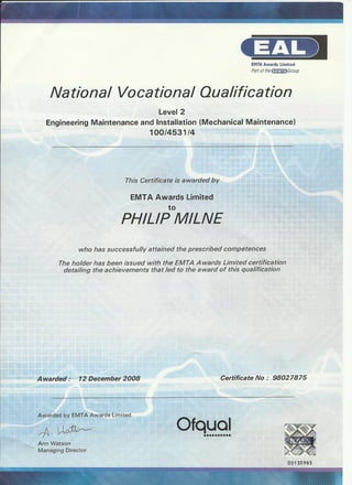 NVQ MECHANICAL | PDF