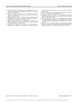 320º Intra Corneal Ring Segment - Ferrara Ring™ | PDF | Eye and Vision ...