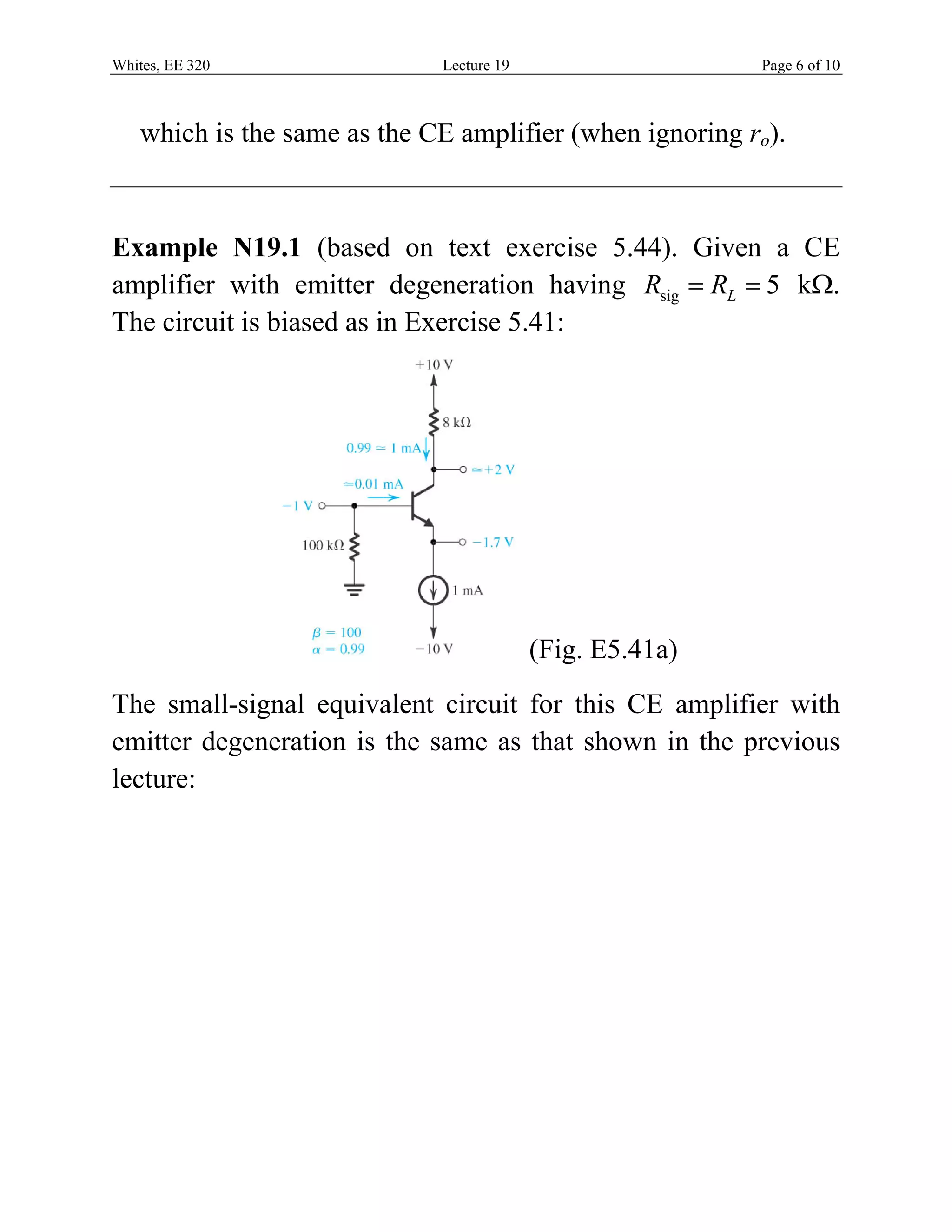 Common Emitter With Emitter Resistance Re | PDF | Computer Networking ...