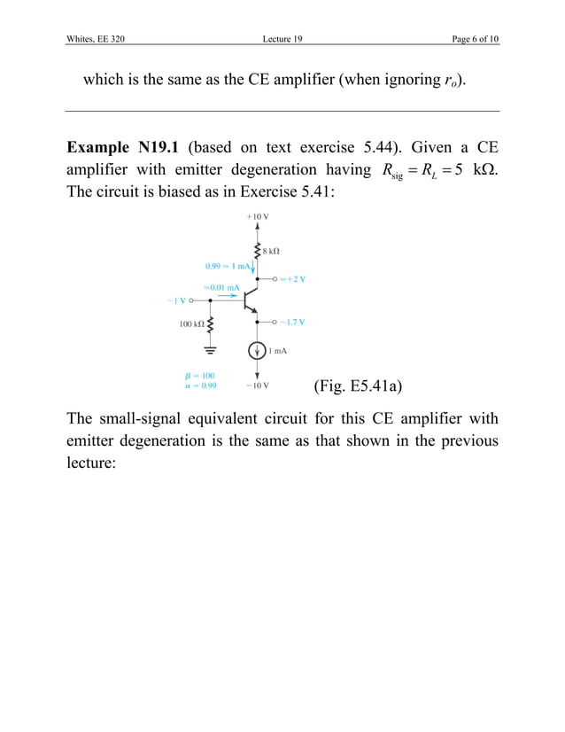 Common Emitter With Emitter Resistance Re | PDF | Computer Networking ...