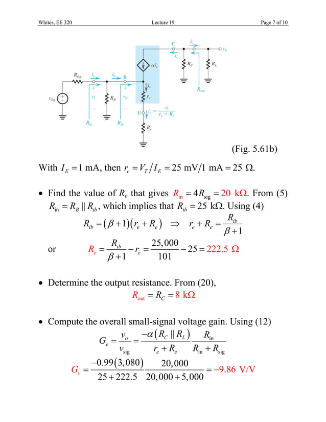 Common Emitter With Emitter Resistance Re | PDF | Computer Networking ...