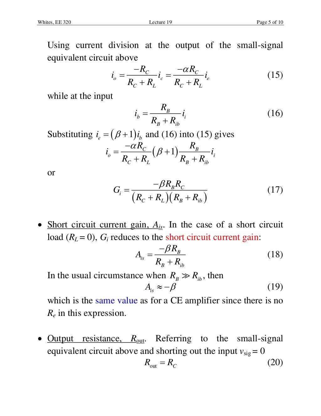 Common Emitter With Emitter Resistance Re