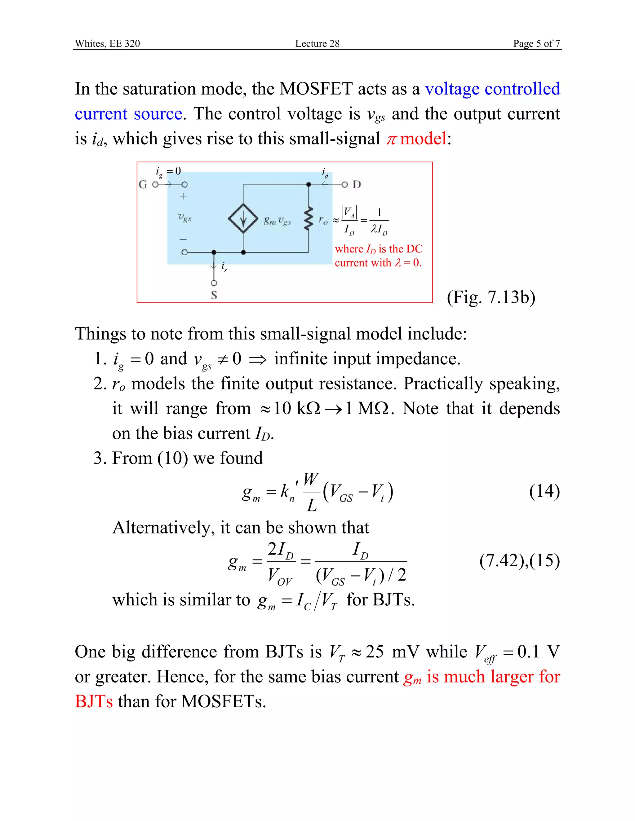MOSFET as an Amplifier | PDF | Computer Networking | Computing