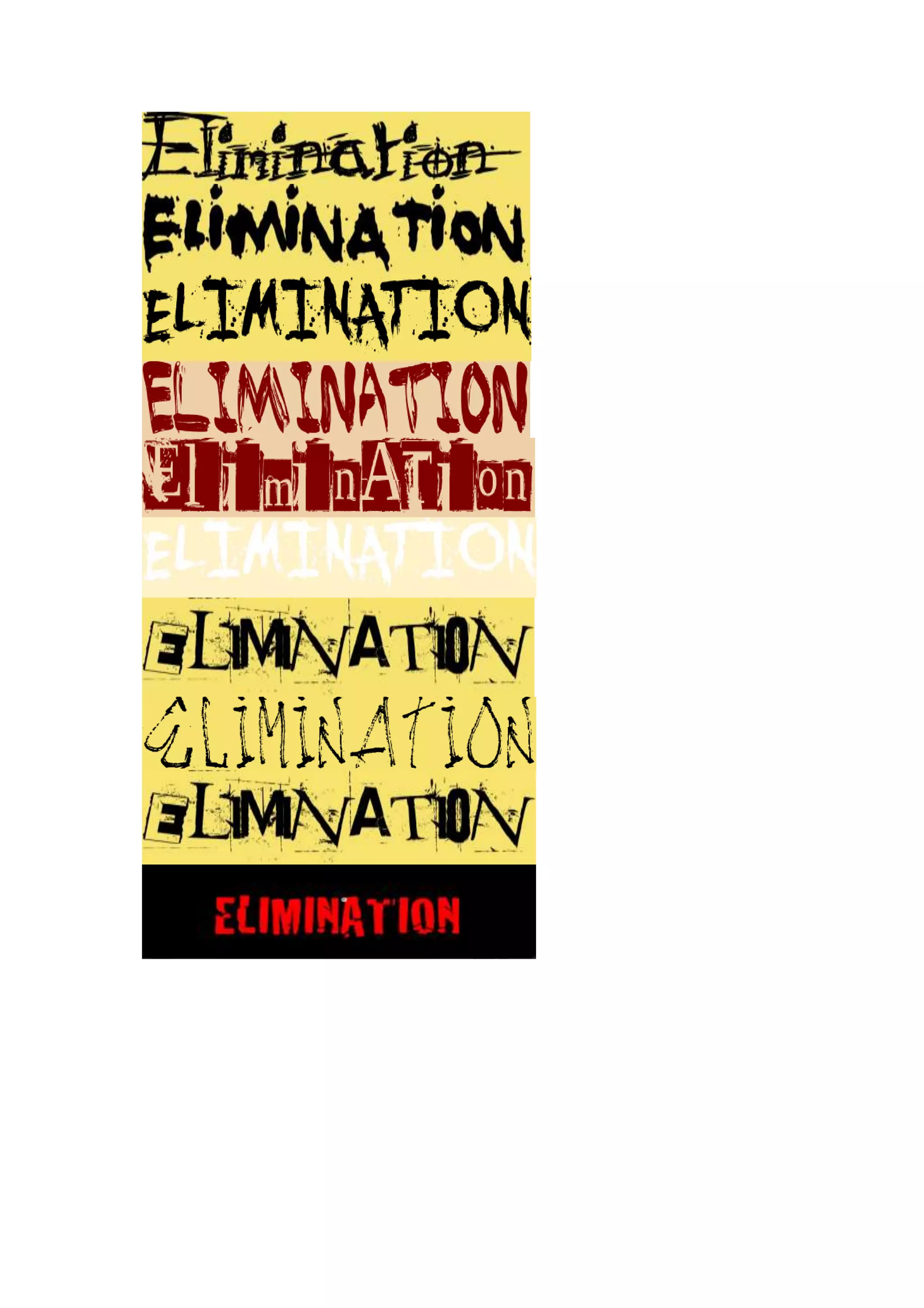 Different tilting designs- Elimination | DOCX