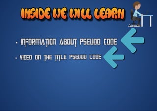 Pseudo Code : Learn Something about it | PPT