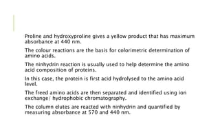 Physicochemical Properties of Amino Acids and Nutritional properties of ...