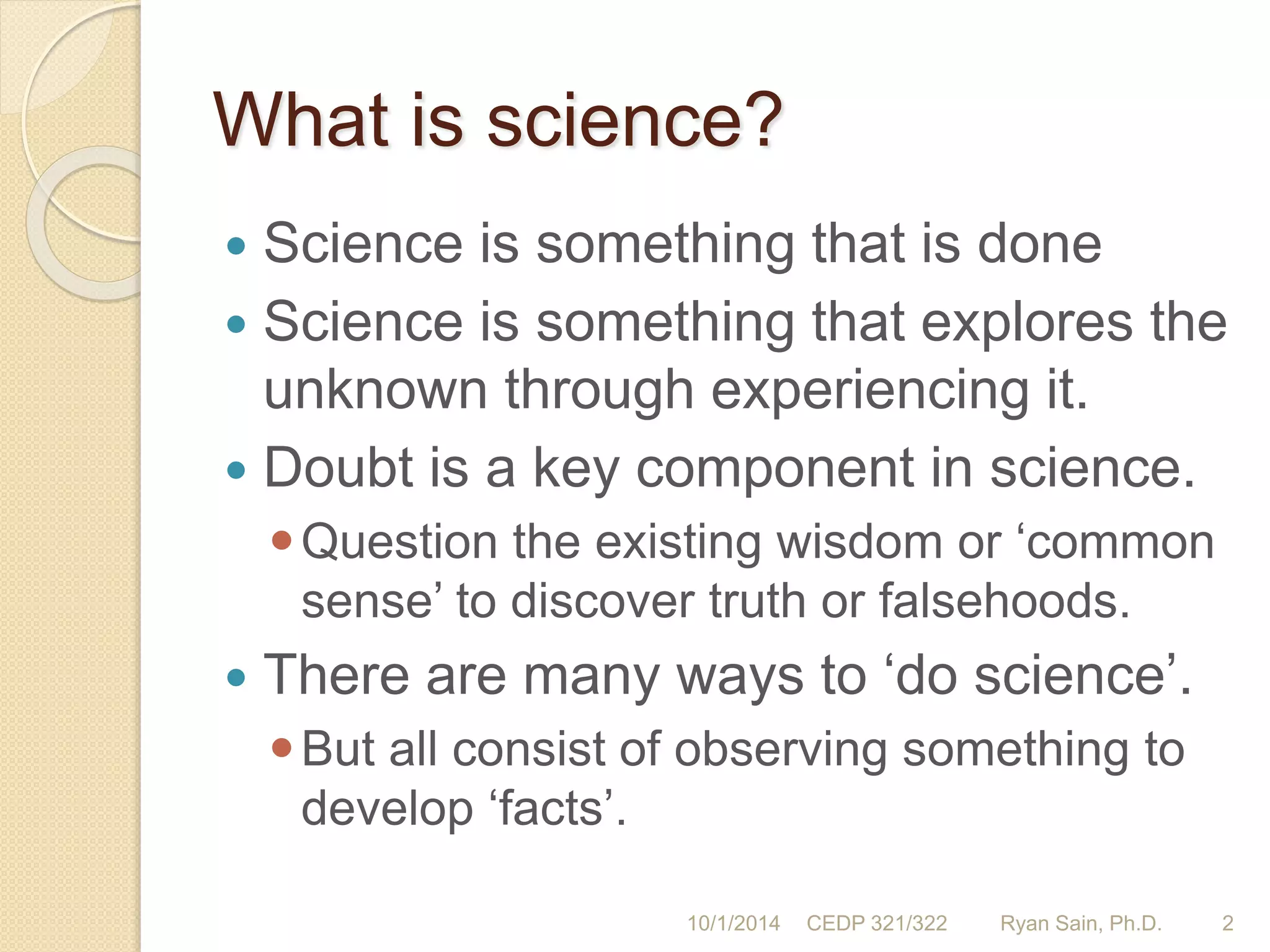 Psyc 321_01 what is science | PPT