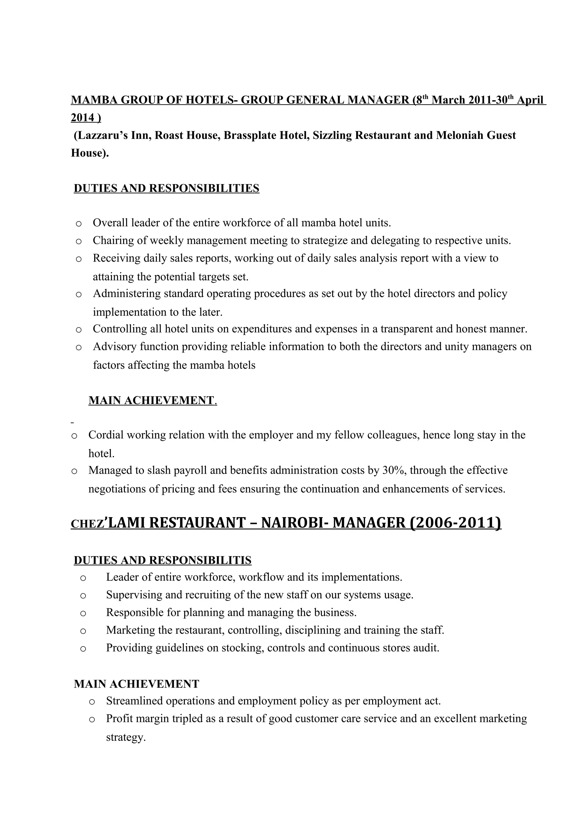 moses cv-2015 updated | DOC | Africa Travel | Travel Locations