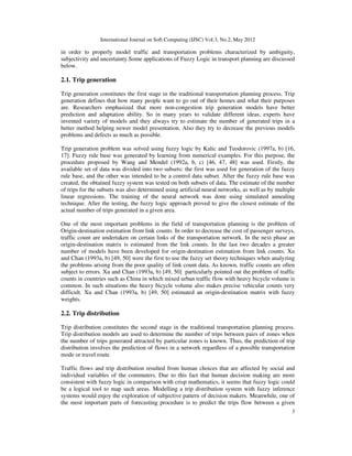 APPLICATION OF FUZZY LOGIC IN TRANSPORT PLANNING | PDF