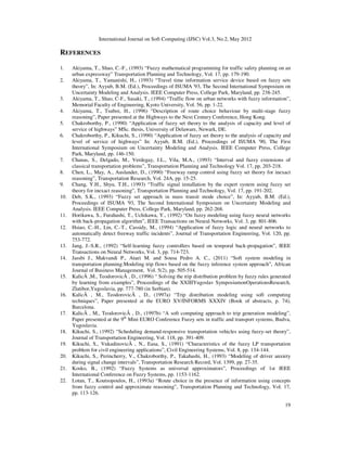 Application of Fuzzy Logic in Transport Planning | PDF