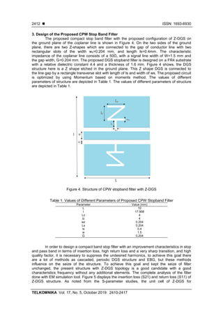 A novel compact CPW tunable stop band filter using a new Z-DGS-resonator for microwave ...