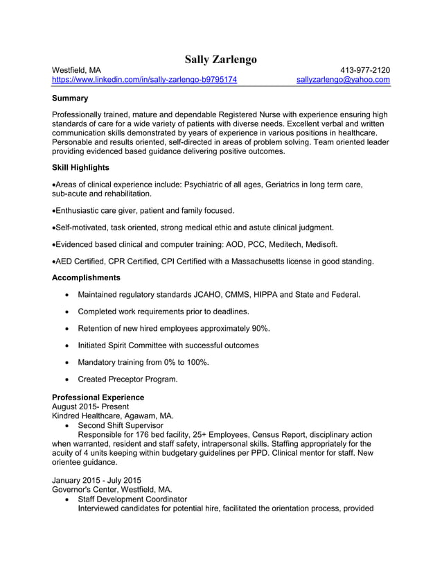 sallys resume- MA (1) | PDF