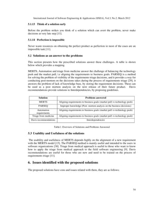Requirements Triage - Challenges and Solutions | PDF