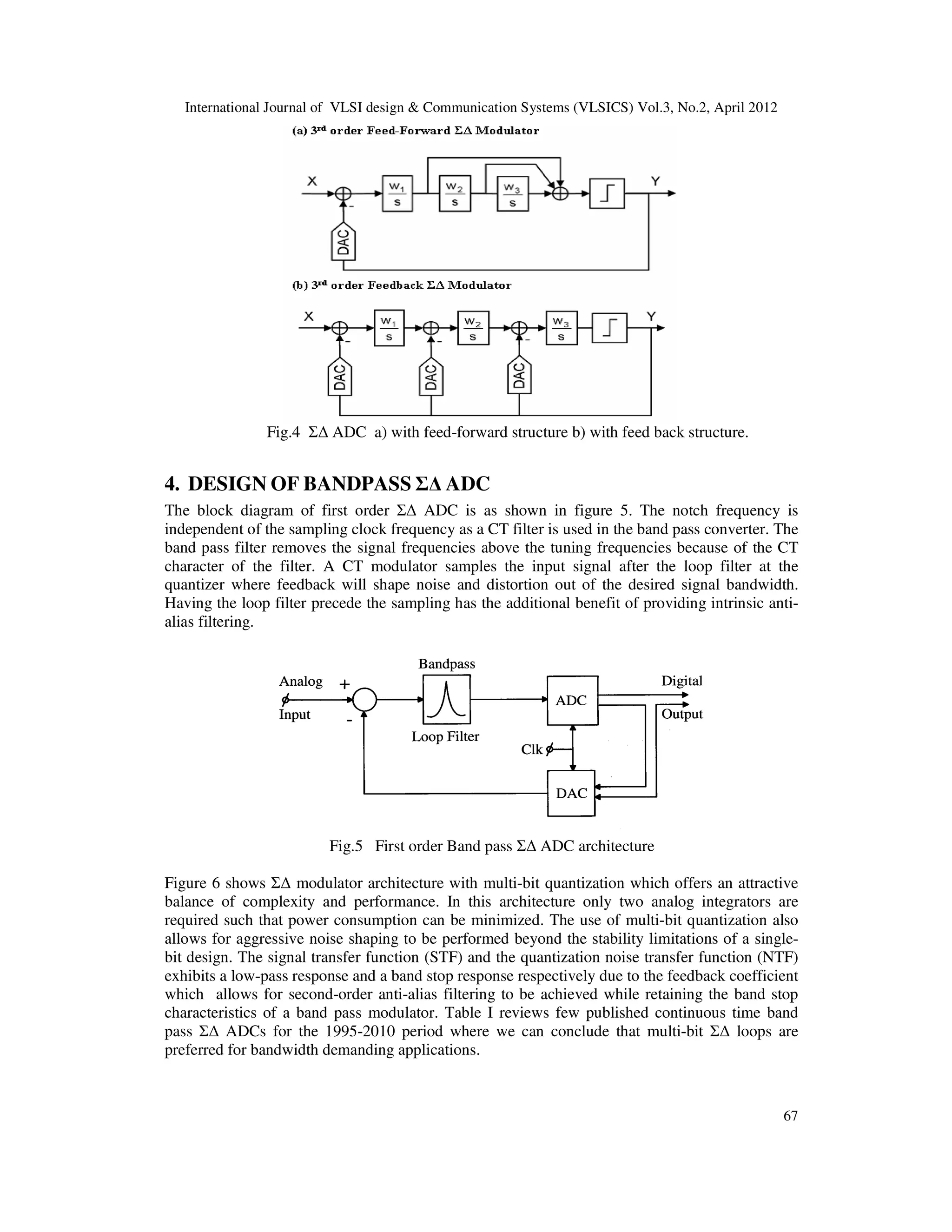 HIGH SPEED CONTINUOUS-TIME BANDPASS Σ∆ ADC FOR MIXED SIGNAL VLSI CHIPS ...