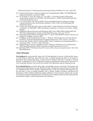 A Detailed Survey on VLSI Architectures for Lifting based DWT for efficient hardware ...