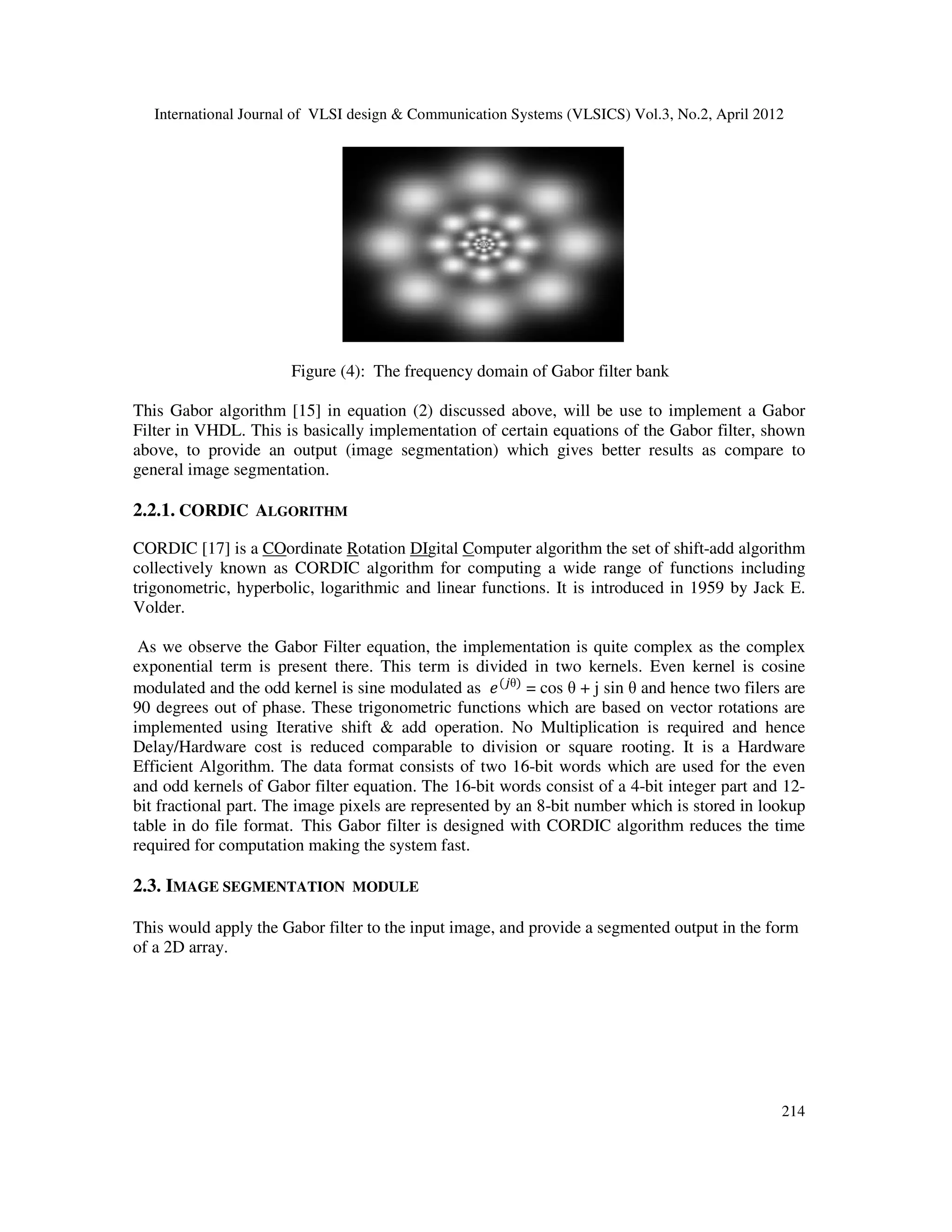 Vhdl Design For Image Segmentation Using Gabor Filter For Disease Detection Pdf